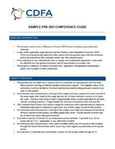 Attachment 7-13: Sample Pre-Bid Guide – Resources from NHCDFA