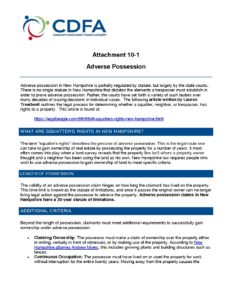 Chap 10_Attachment 10-1_Adverse Possession – Resources from NHCDFA