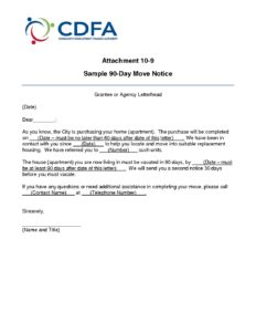 Attachment 10-9: Sample 90 and 30-Day Move Notices – Resources from NHCDFA