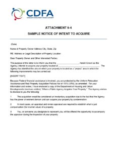 Chap 9_Attachment 9-4_Sample Notice of Intent to Acquire – Resources ...