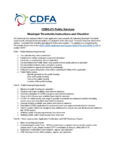 CDBG-CV Public Services Municipal Threshold Instructions and Checklist_FINAL – Resources from NHCDFA