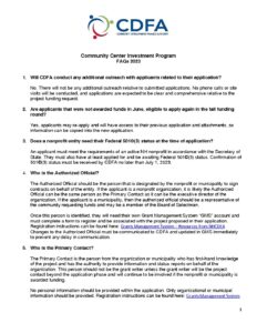 FAQs CCIP – October 2023 – Resources from NHCDFA