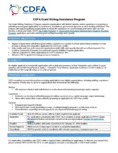 FINAL CDFA Grant Writing Assistance Program Summary 2024 – Resources ...