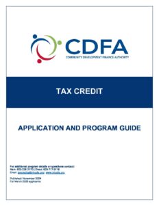 FINAL CDFA Tax Credit Application and Program Guide 2025 – Resources ...