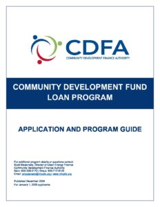 FINAL CDFA Community Development Fund Loan Application and Program ...