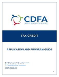 FINAL CDFA Tax Credit Application and Program Guide 2026 – Resources ...